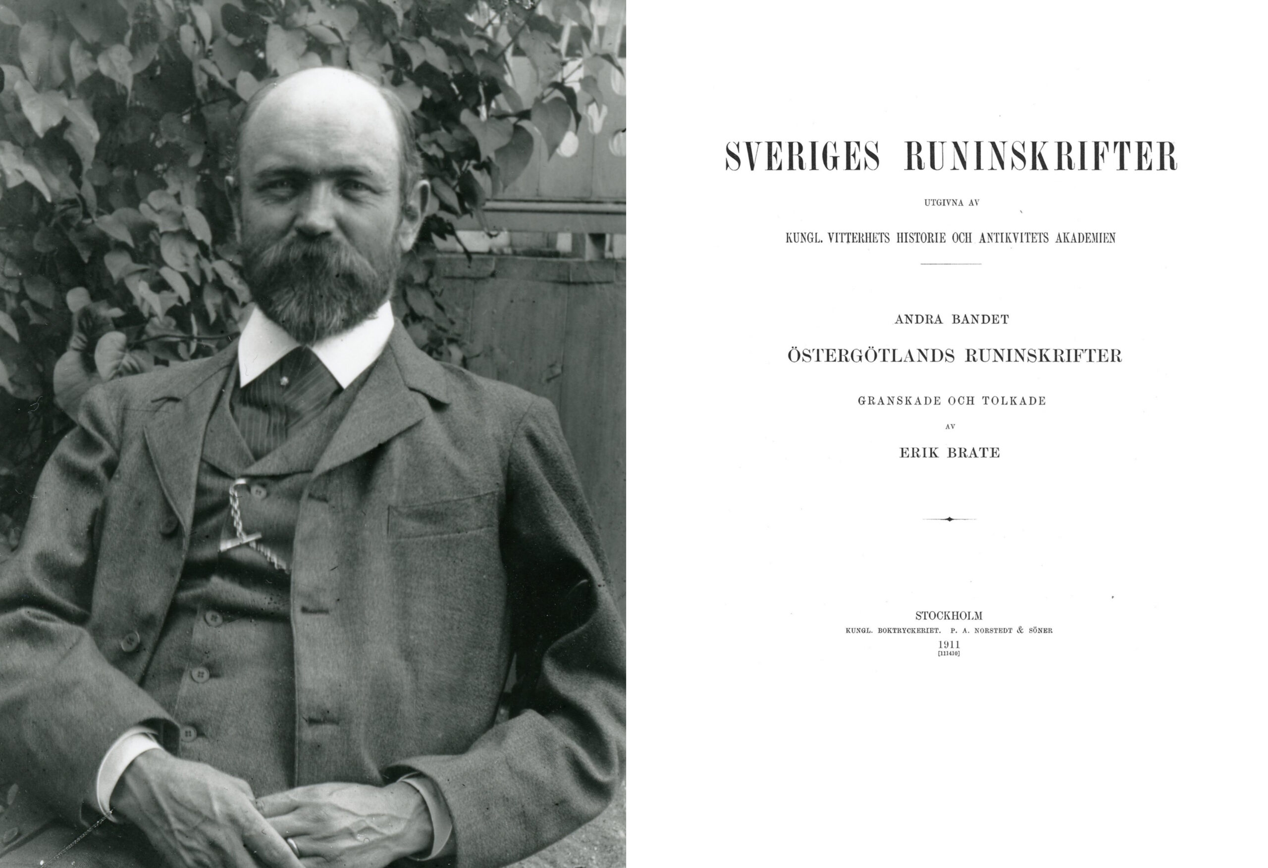 Erik Brate och runverket - K-blogg - Riksantikvarieämbetets blogg